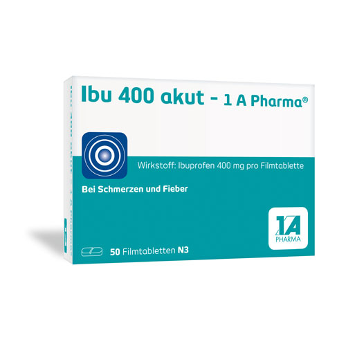 IBU 400 akut 1A Pharma Filmtabletten 50 St - Medipolis Intensivshop