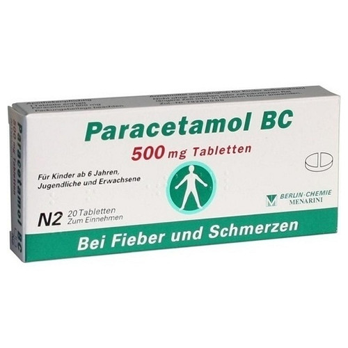 PARACETAMOL BC 500 mg Tabletten 20 St - Medipolis Intensivshop