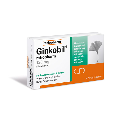 GINKOBIL ratiopharm 120 mg Filmtabletten 30 St - Medipolis Intensivshop