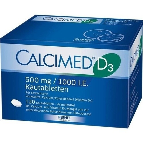 CALCIMED D3 500 mg/1000 I.E. Kautabletten 120 St - Medipolis Intensivshop